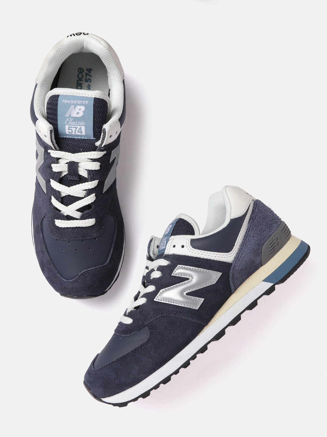 Buy New Balance Men Navy Blue Solid Suede Sneakers - Casual Shoes for ...