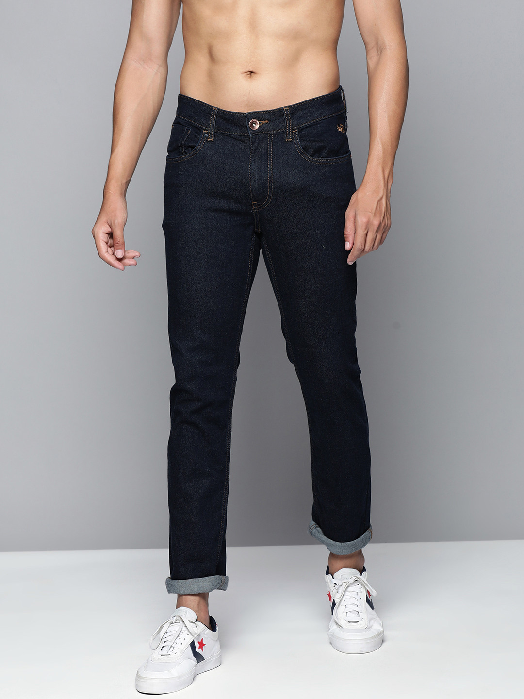 Buy Flying Machine Men Blue Micheal Slim Tapered Fit Stretchable Jeans ...