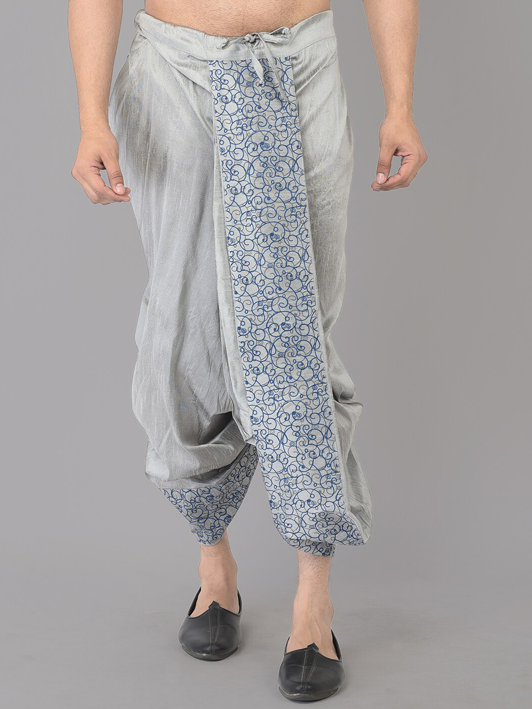 Buy DEYANN Men Silver Coloured Printed Dhoti Pants - Dhotis for Men 17909670 | Myntra