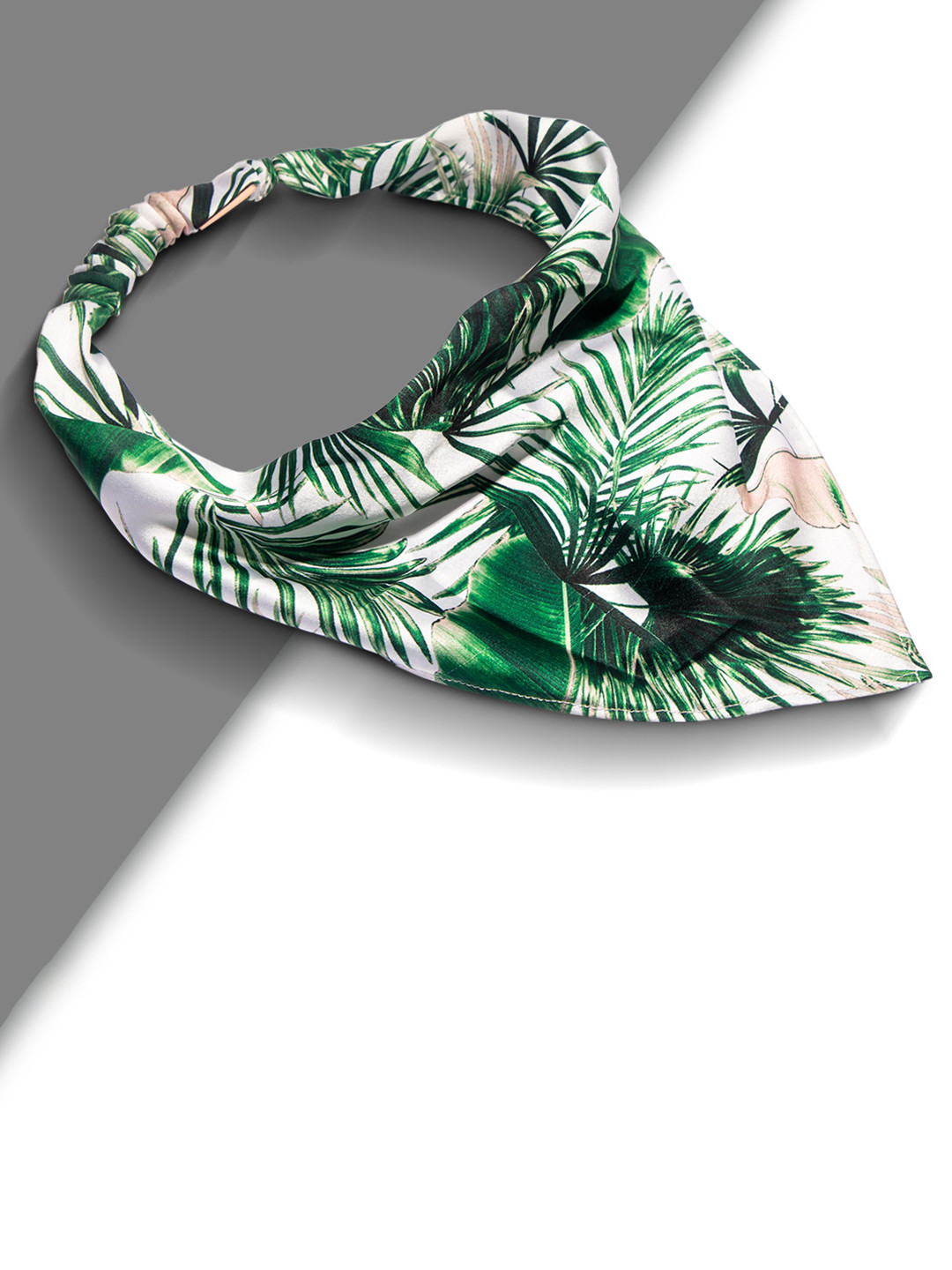 Buy HAIR DRAMA CO. Tropical Printed Silk Satin Bandana Scarf Headband ...