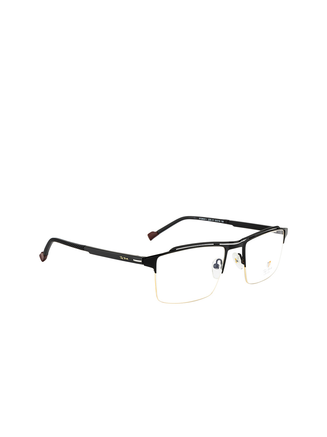 Buy Ted Smith Unisex Black Half Rim Wayfarer Frames Eyeglasses - Frames ...