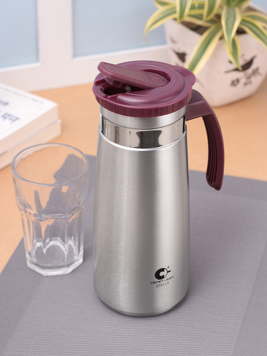 Buy Crown Craft Steel Toned Stainless Steel Water Jug - Water Jugs for ...