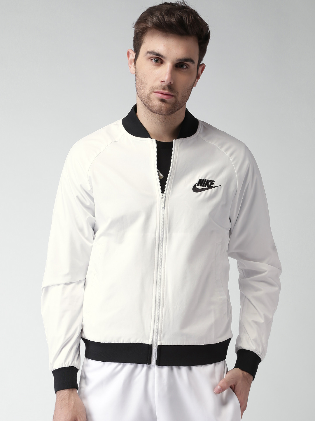Buy Nike White AS NSW WVN Players Sporty Jacket - Jackets for Men ...