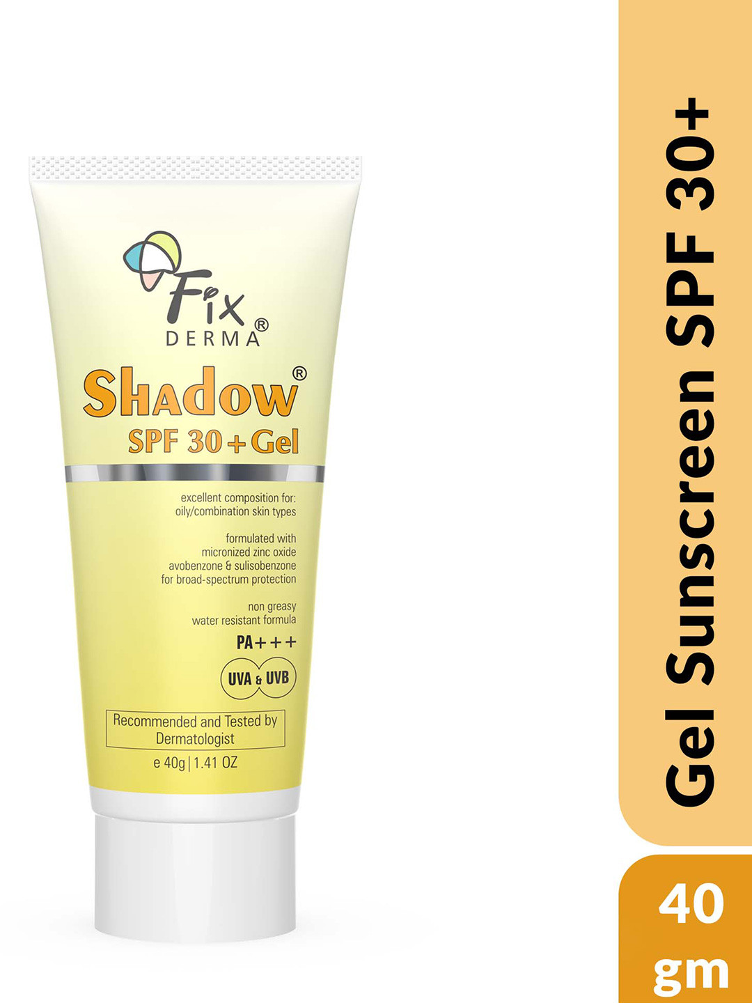 Buy FIXDERMA Shadow Sunscreen SPF 30+ Gel For Oily Skin With PA ...