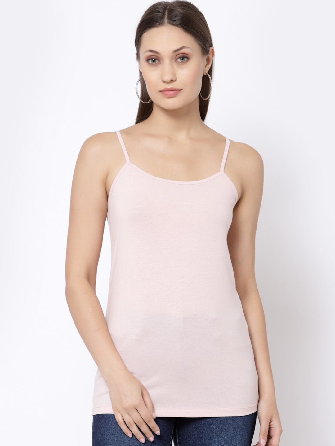Buy YOONOY Women Pink Solid Cotton Camisoles - Camisoles for Women ...