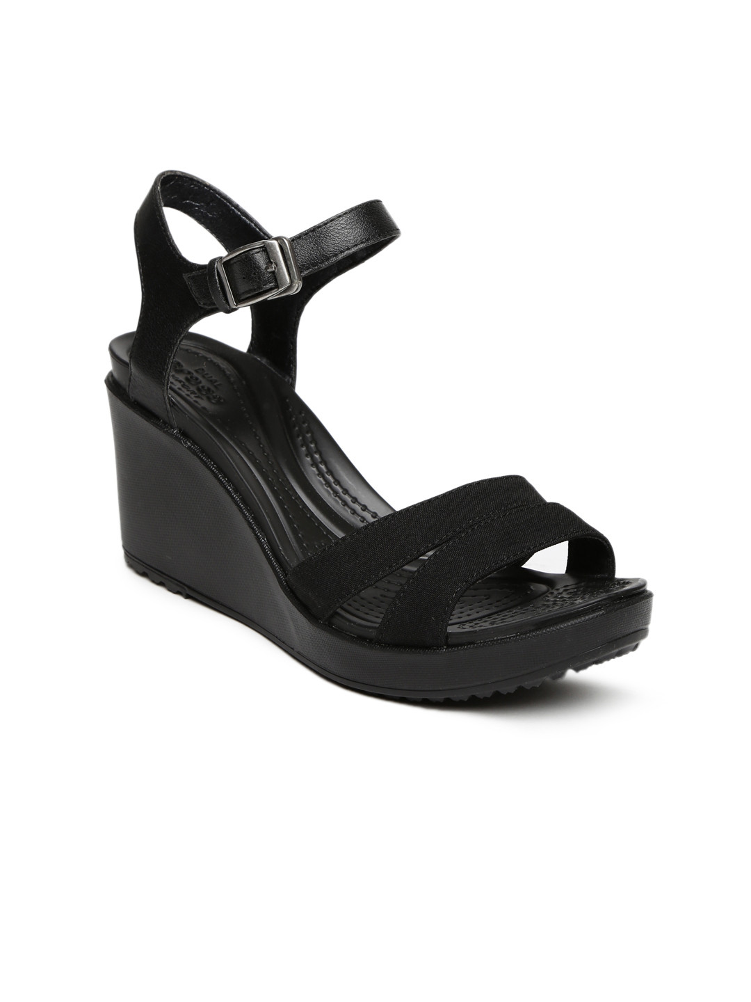 Buy Crocs Women Black Leigh II Wedges - Heels for Women 1792270 | Myntra