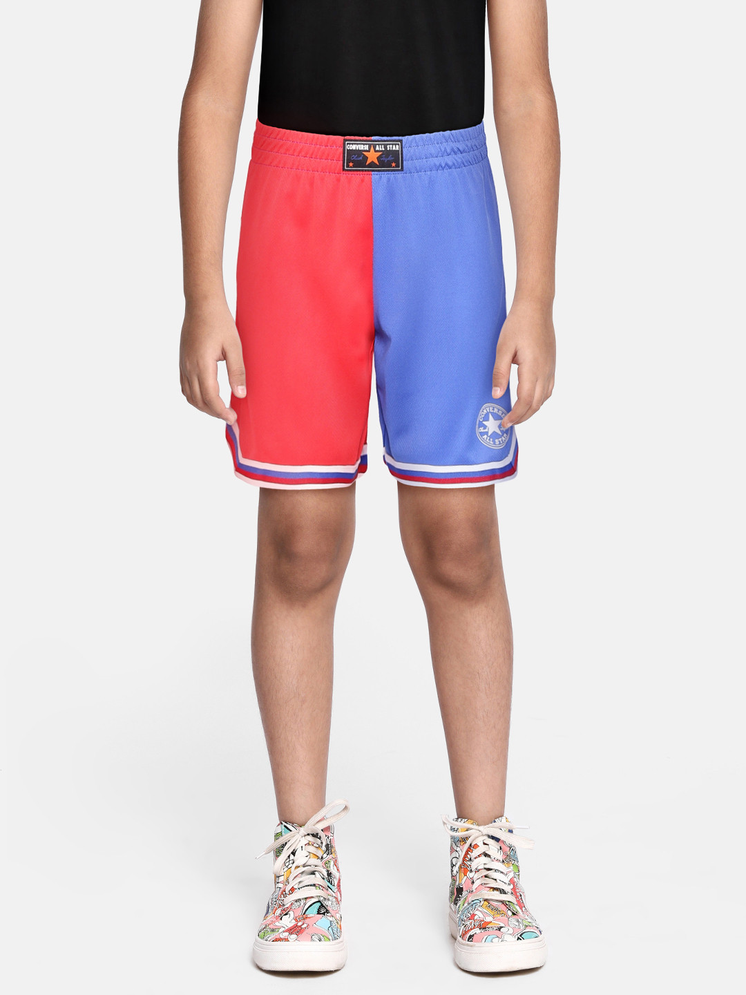 Buy Converse Boys Red & Blue Colourblocked Shorts - Shorts for Boys ...