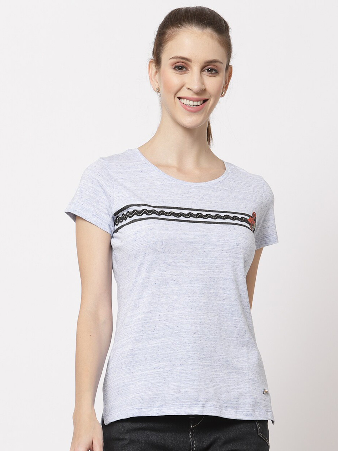 Buy Juelle Women Blue Floral Print Top - Tops for Women 17928458 | Myntra