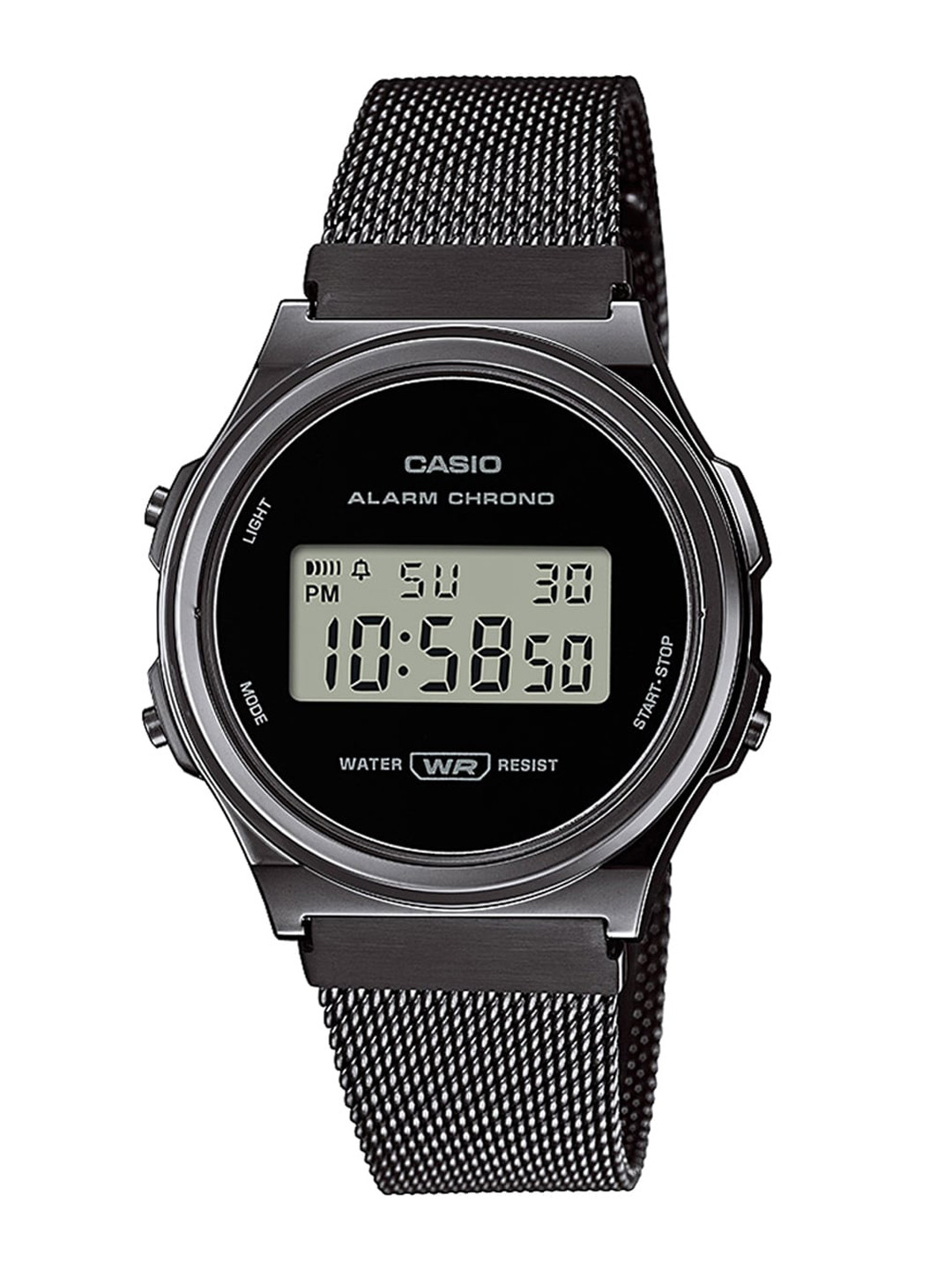 Buy CASIO Black Dial & Black Stainless Steel Straps Digital Watch D260 ...