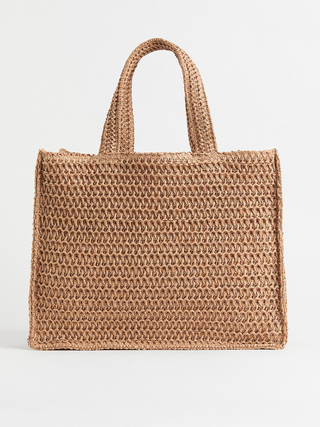 Buy H&M Women Beige Large Straw Shopper - Handbags for Women 17941550 ...