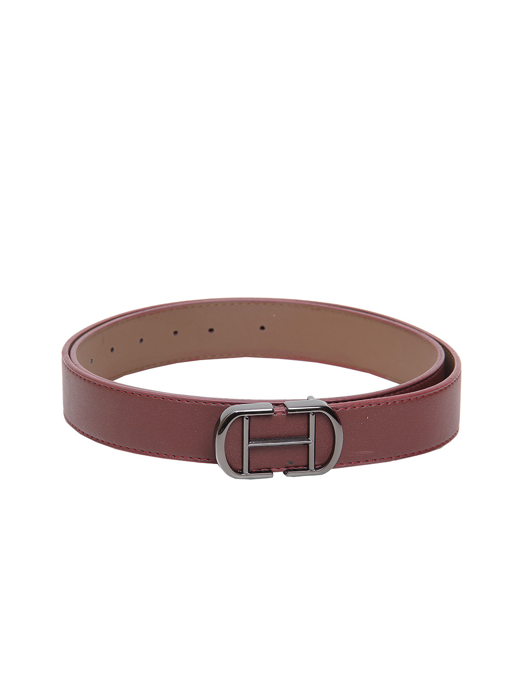 Buy Calvadoss Women Maroon Textured PU Belt - Belts for Women 17943680 ...
