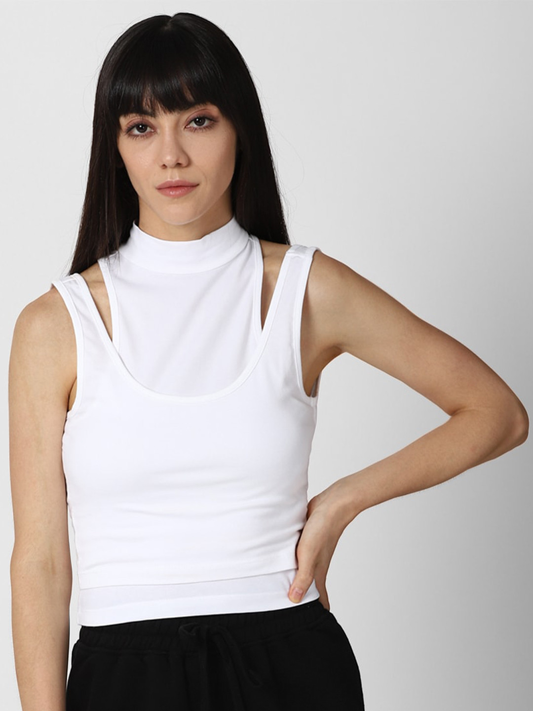 Buy FOREVER 21 White Tank Top - Tops for Women 17953066 | Myntra