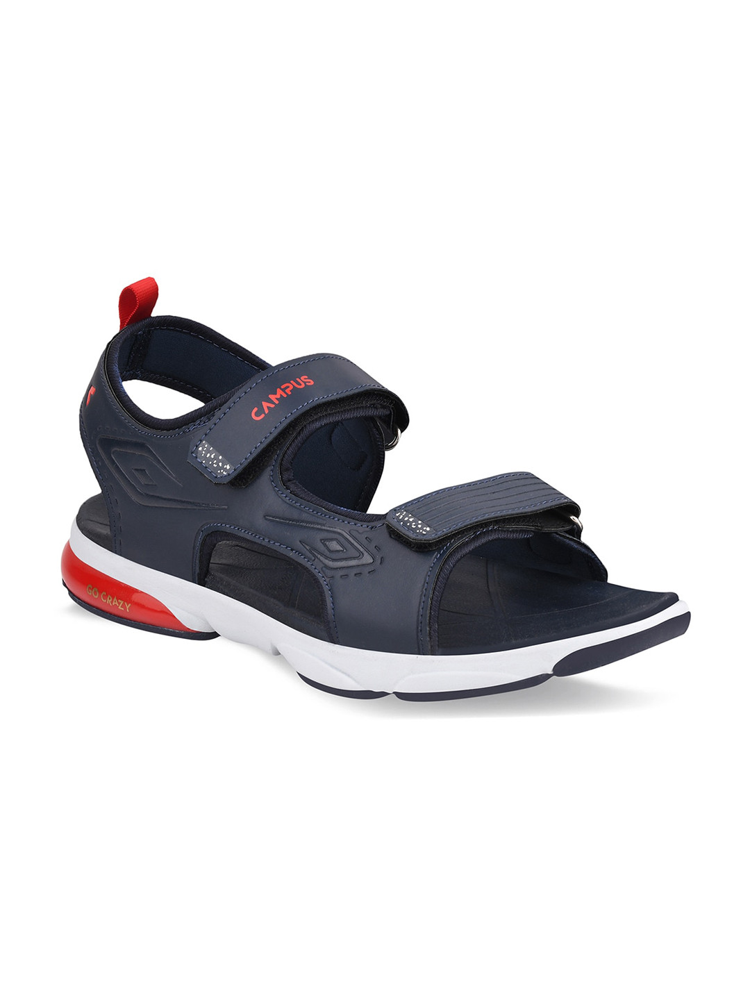 Buy Campus Men Navy Blue Solid Sports Sandals - Sports Sandals for Men ...