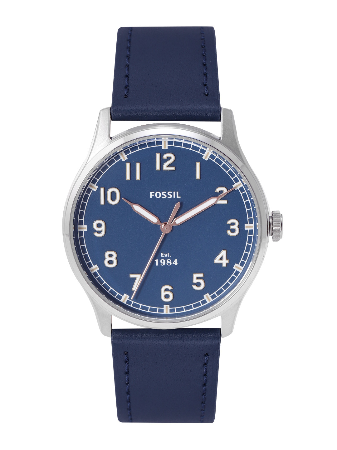 Buy Fossil Men Blue Dial & Leather Straps Dayliner Analogue Watch ...