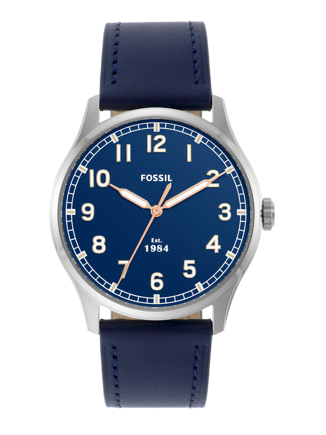 Buy Fossil Men Blue Dial & Leather Straps Dayliner Analogue Watch ...