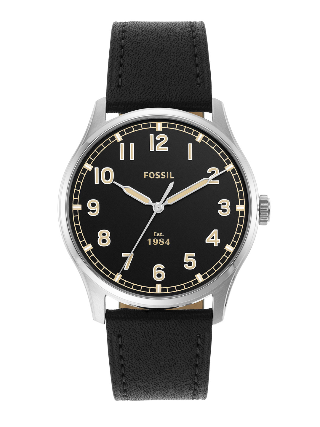 Buy Fossil Men Black Dial & Leather Straps Dayliner Analogue Watch ...