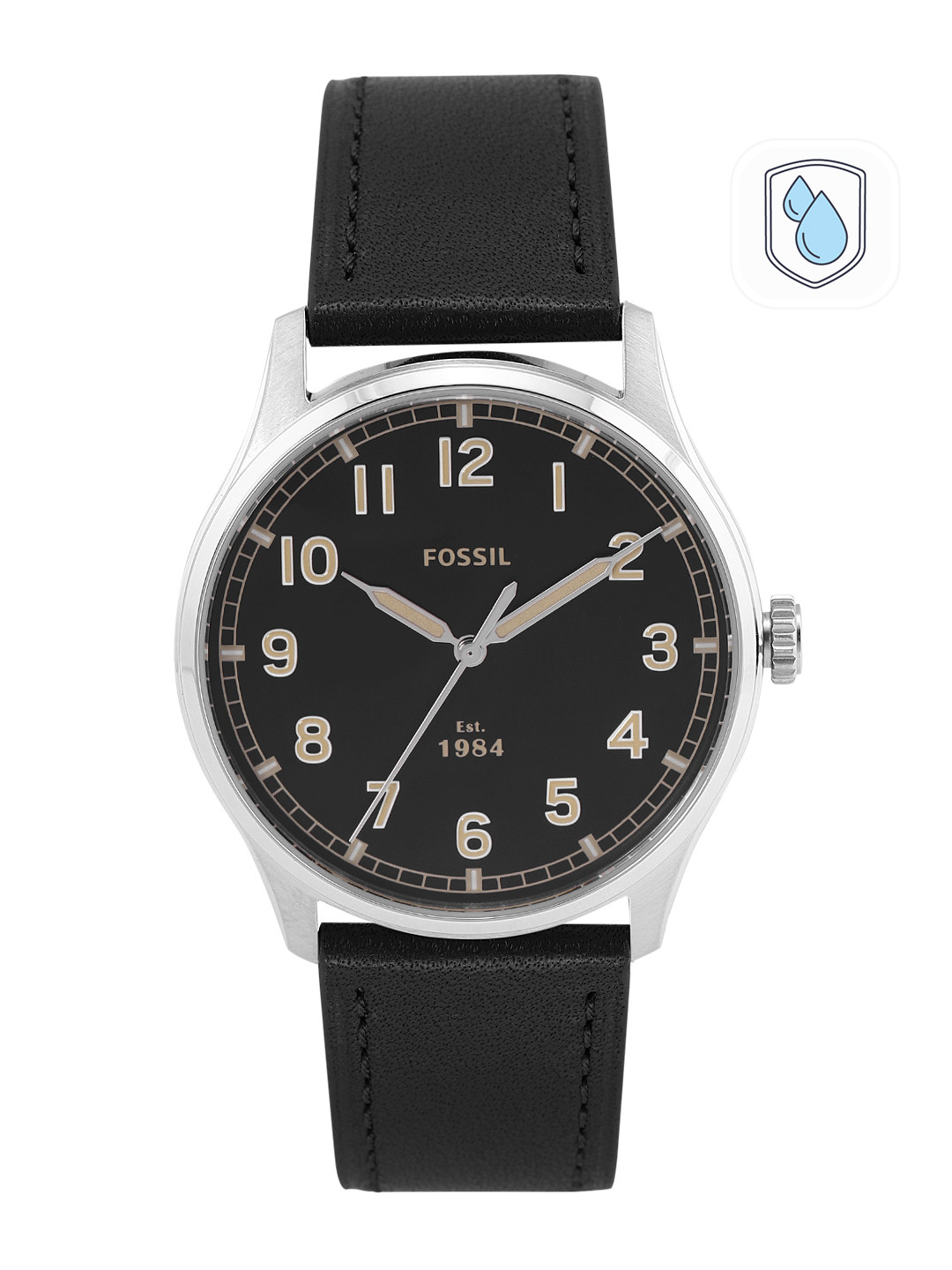 Buy Fossil Men Black Dial & Leather Straps Dayliner Analogue Watch ...