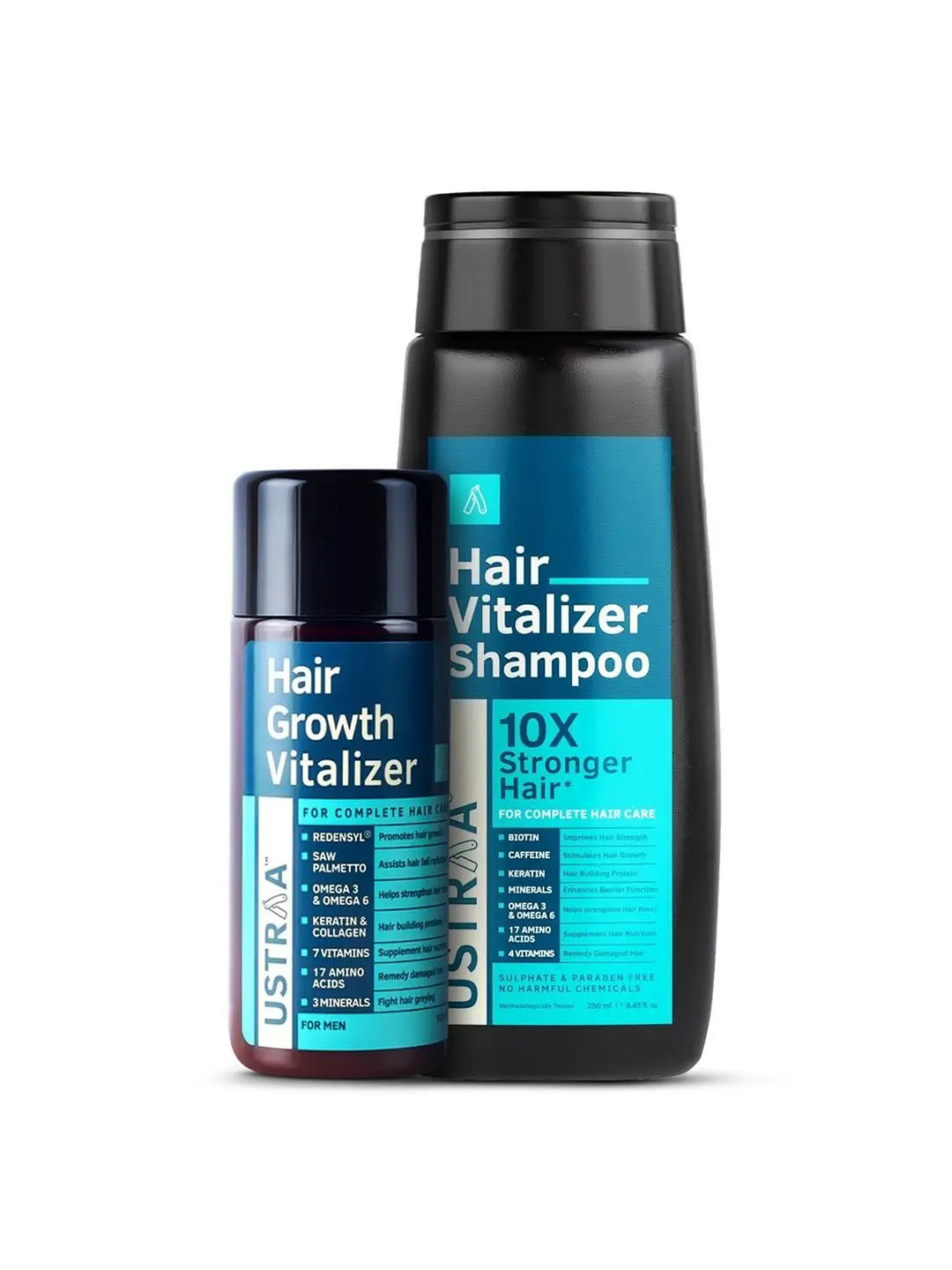 Buy Ustraa Hair Vitalizer Kit Shampoo 250 Ml & Hair Serum 100 Ml - Hair ...