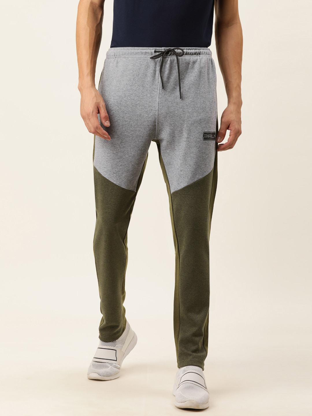 Buy Proline Active Men Olive Slim Fit Colourblocked Track Pant - Track ...