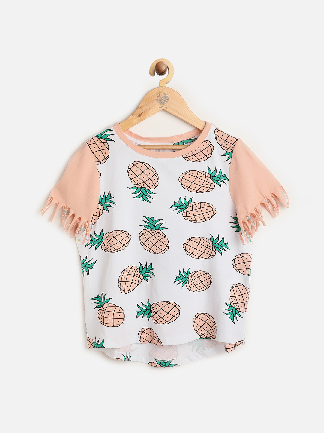 Buy One Friday Pink Print Pure Cotton Top - Tops for Girls 17965330 ...