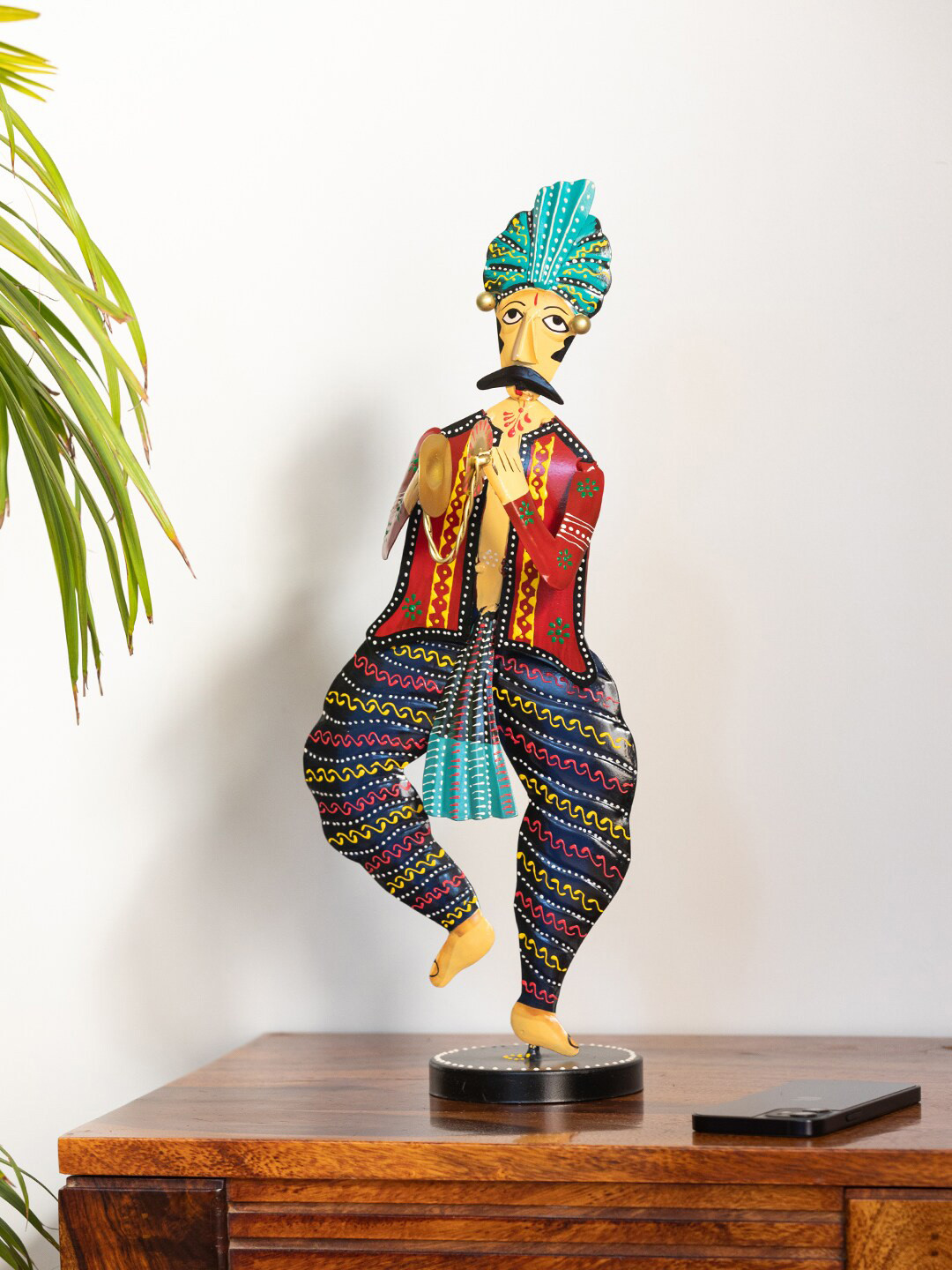 Buy ExclusiveLane Red & Navy Blue Rajasthani Folk Singer Decorative ...