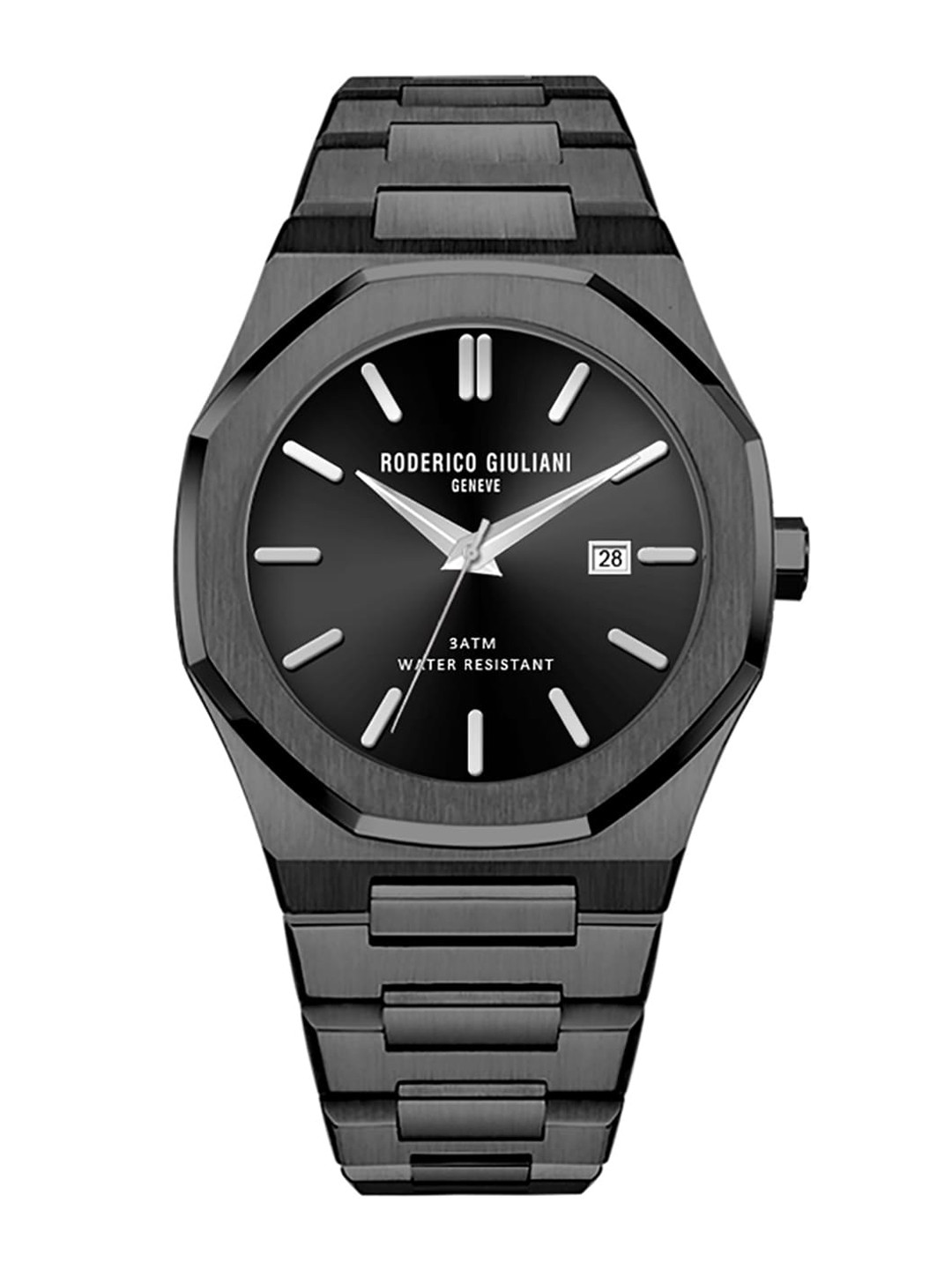 Buy RODERICO GIULIANI Unisex Black Dial & Black Stainless Steel ...