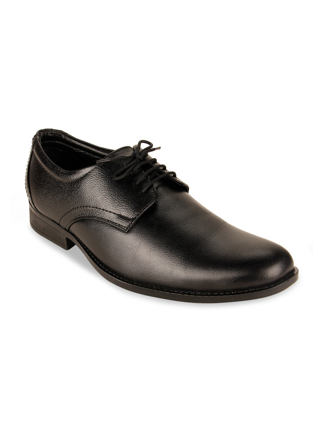 Buy Regal Men Black Solid Leather Formal Derbys - Formal Shoes for Men ...