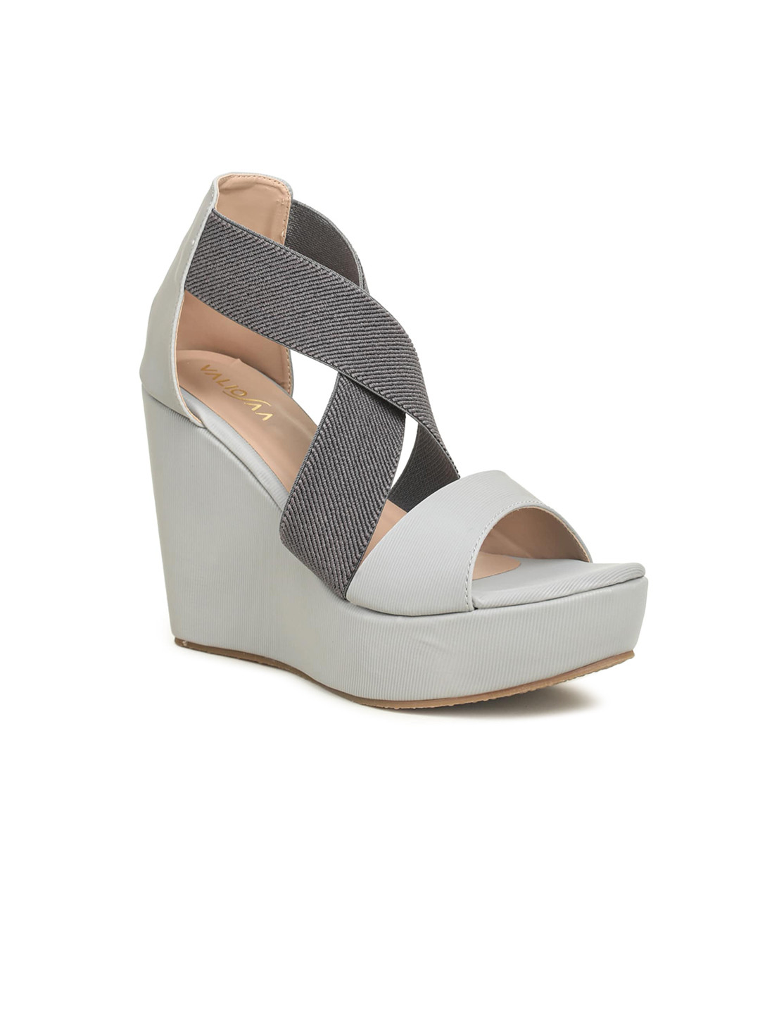 Buy VALIOSAA Grey Wedge Heels - Heels for Women 17977168 | Myntra