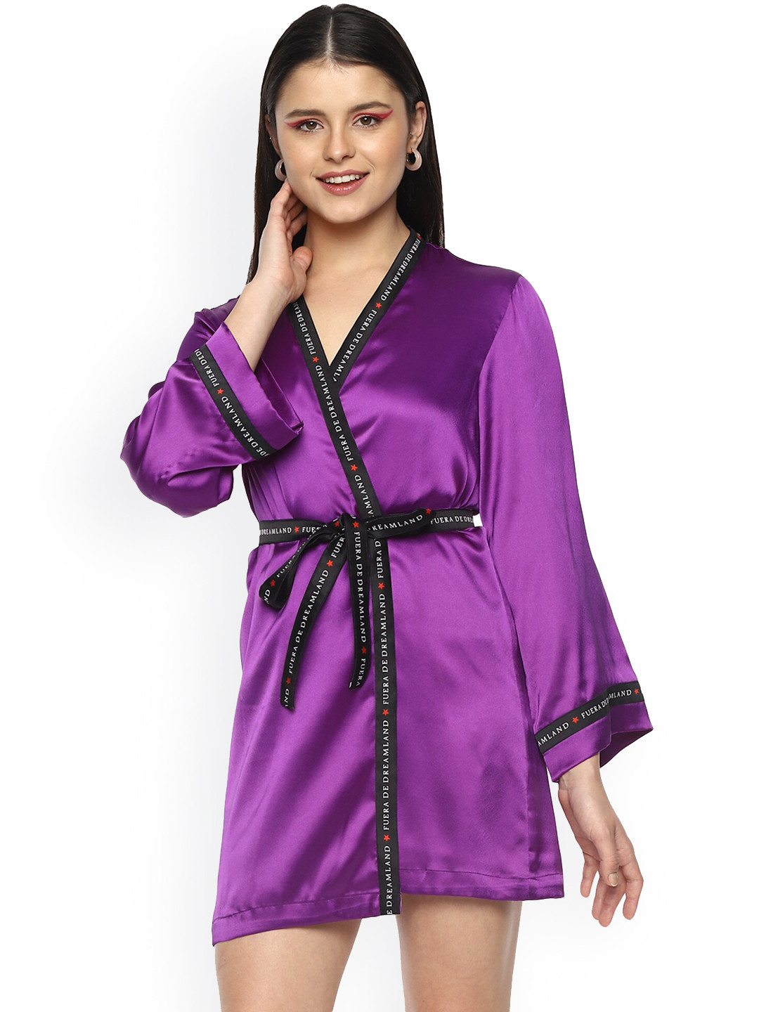 Buy NOCHEE VIDA Women Solid Lavender Robe - Robe for Women 17979016 ...