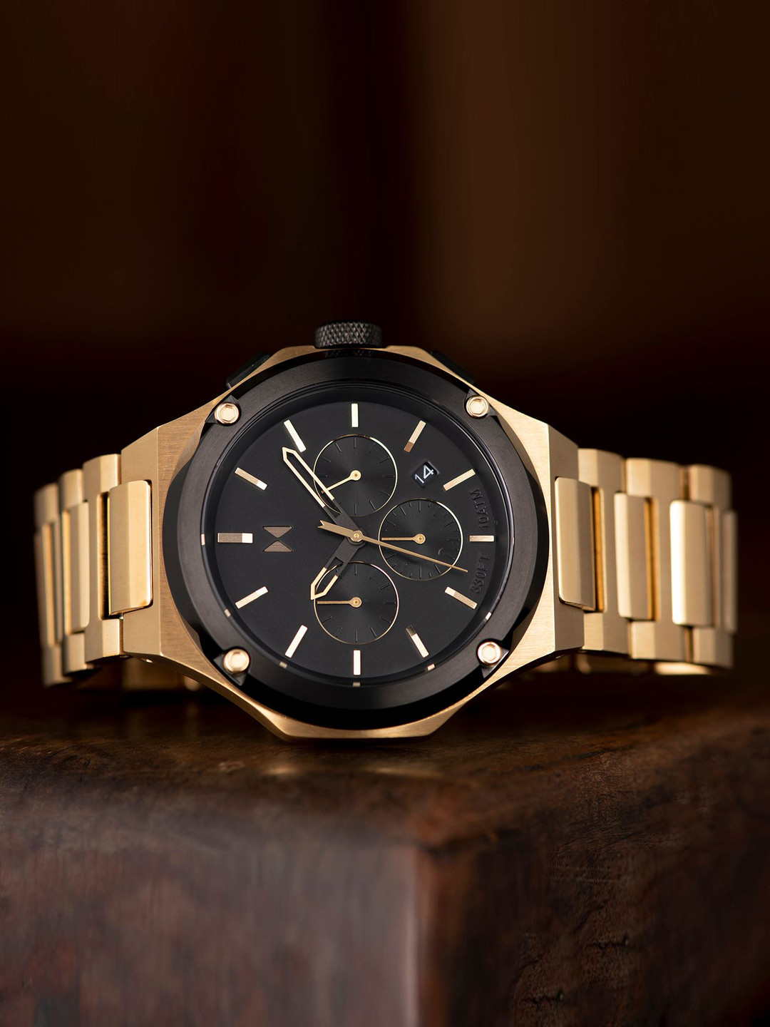 Buy MVMT Men Black Raptor Bracelet Style Straps Analogue Chronograph ...