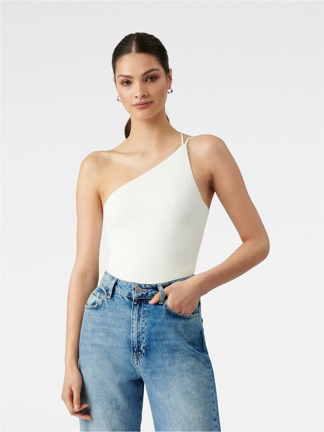 Buy Forever New White One Shoulder Top - Tops for Women 17983034 | Myntra