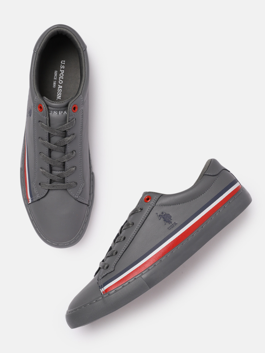 Buy U.S. Polo Assn. Men Grey DUNMORE Sneakers - Casual Shoes for Men ...