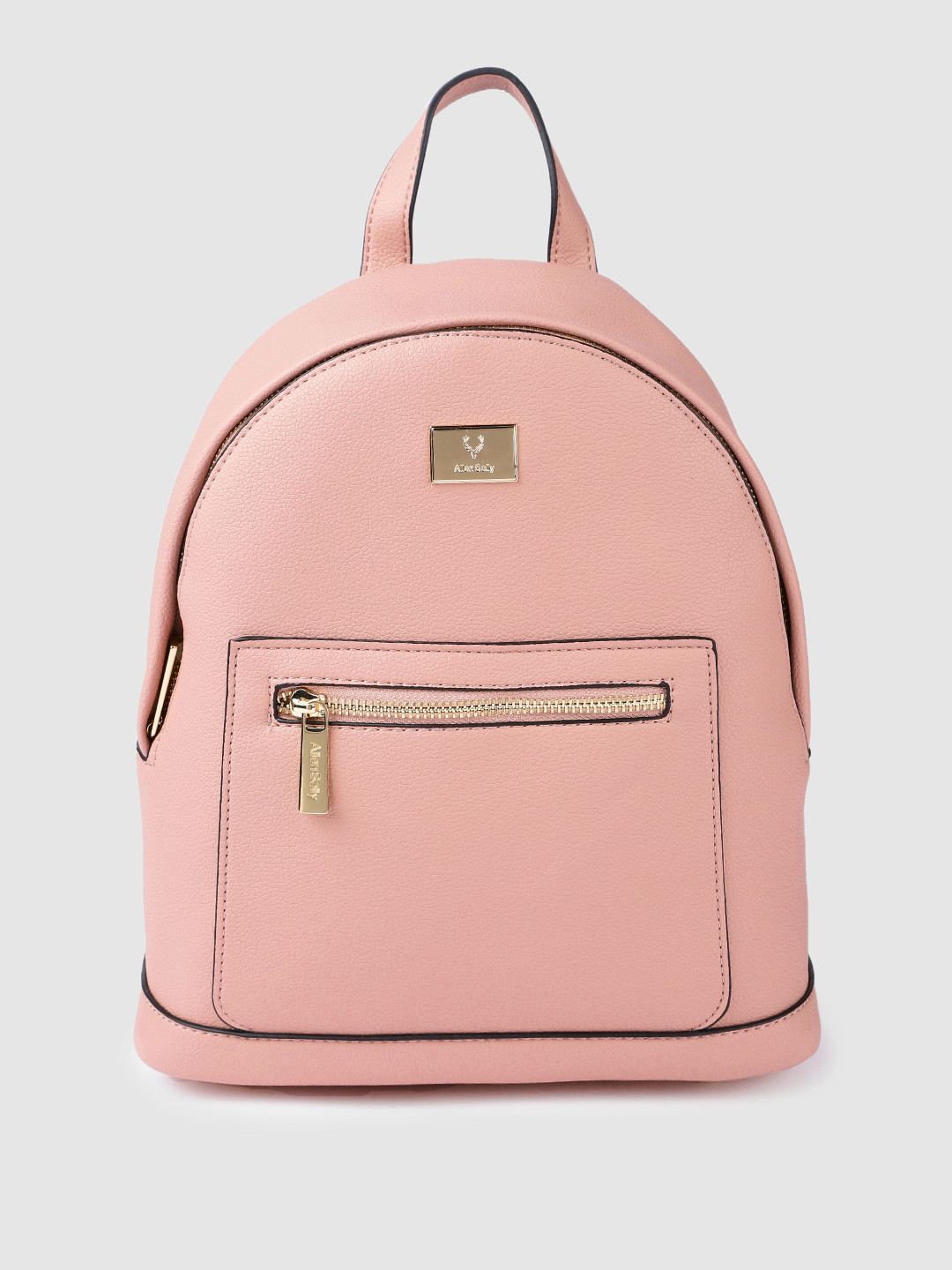 Buy Allen Solly Women Pink Solid Backpack - Backpacks for Women ...