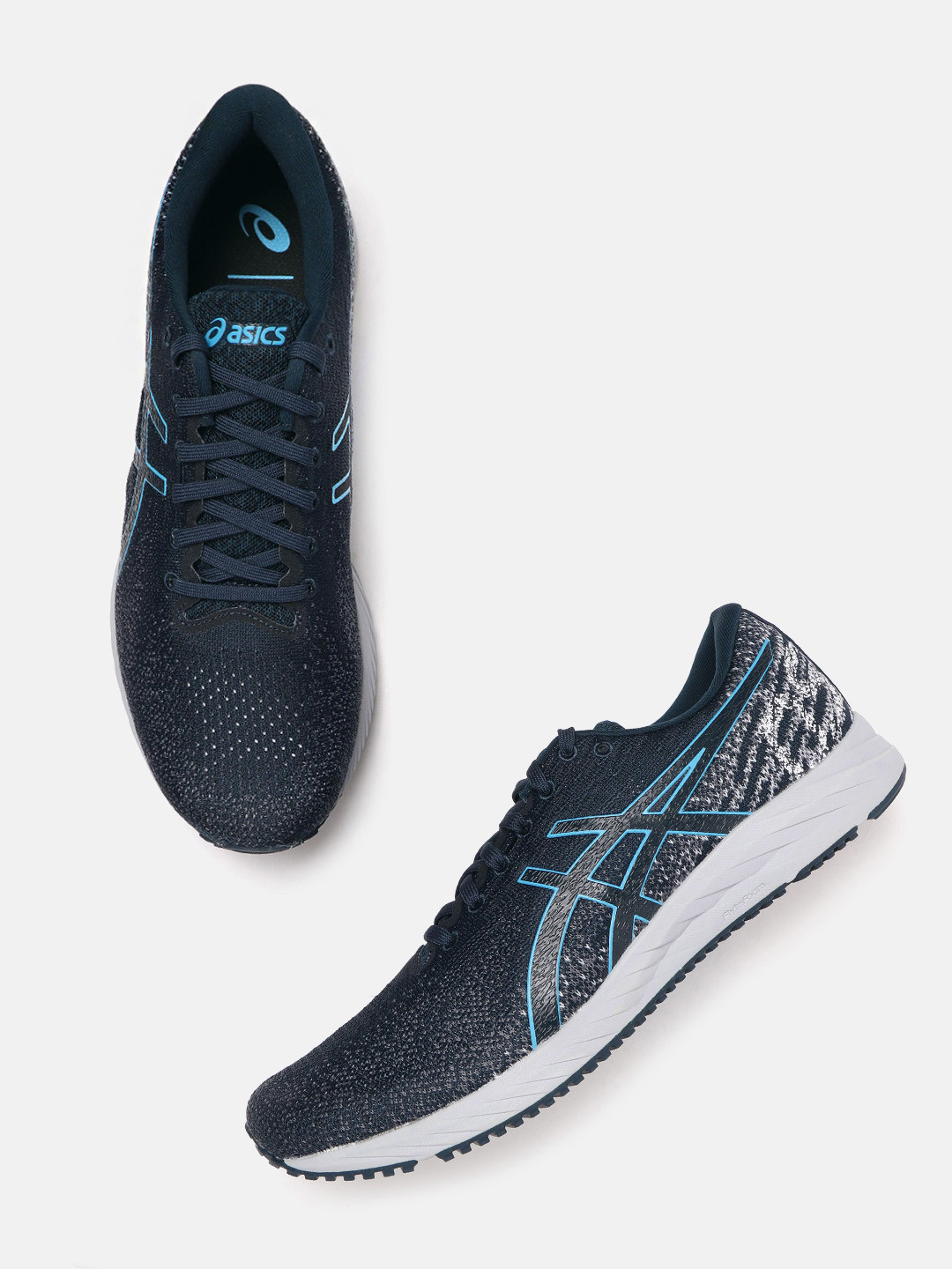 Buy ASICS Men Blue Woven Design Gel DS Trainer 26 Running Shoes ...