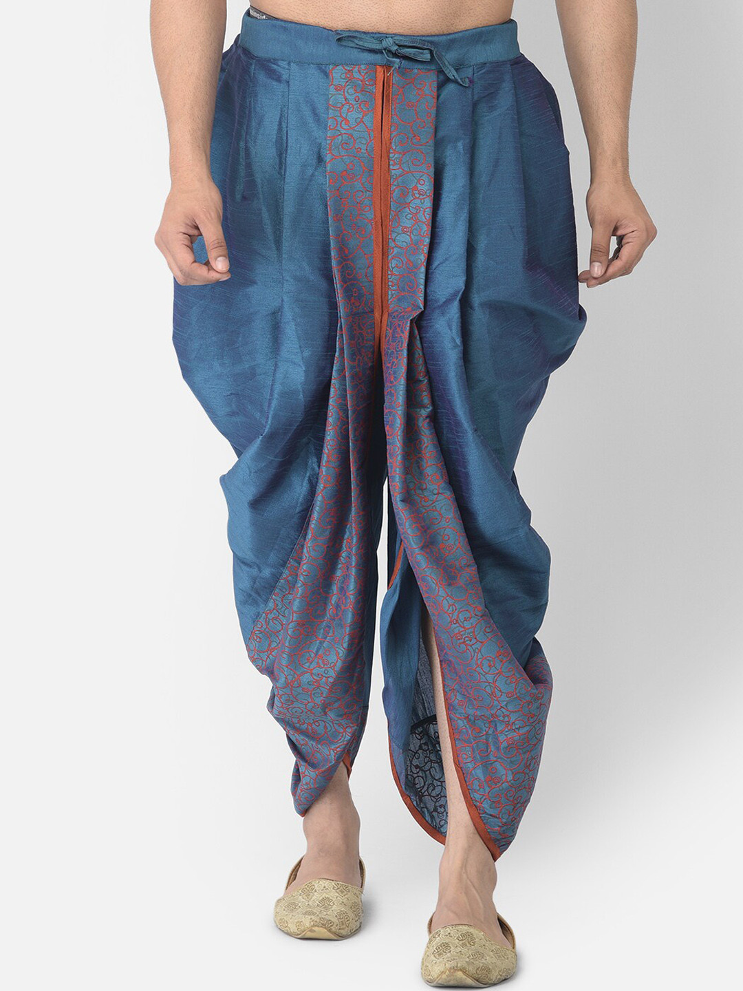 Buy DEYANN Men Blue Printed Silk Dhoti - Dhotis for Men 18000244 | Myntra