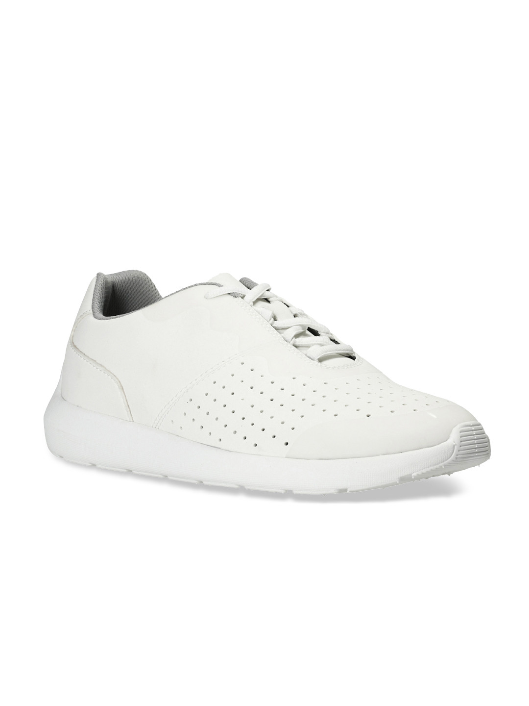 Buy Clarks Men White Perforated Torset Vibe Sneakers - Casual Shoes for ...