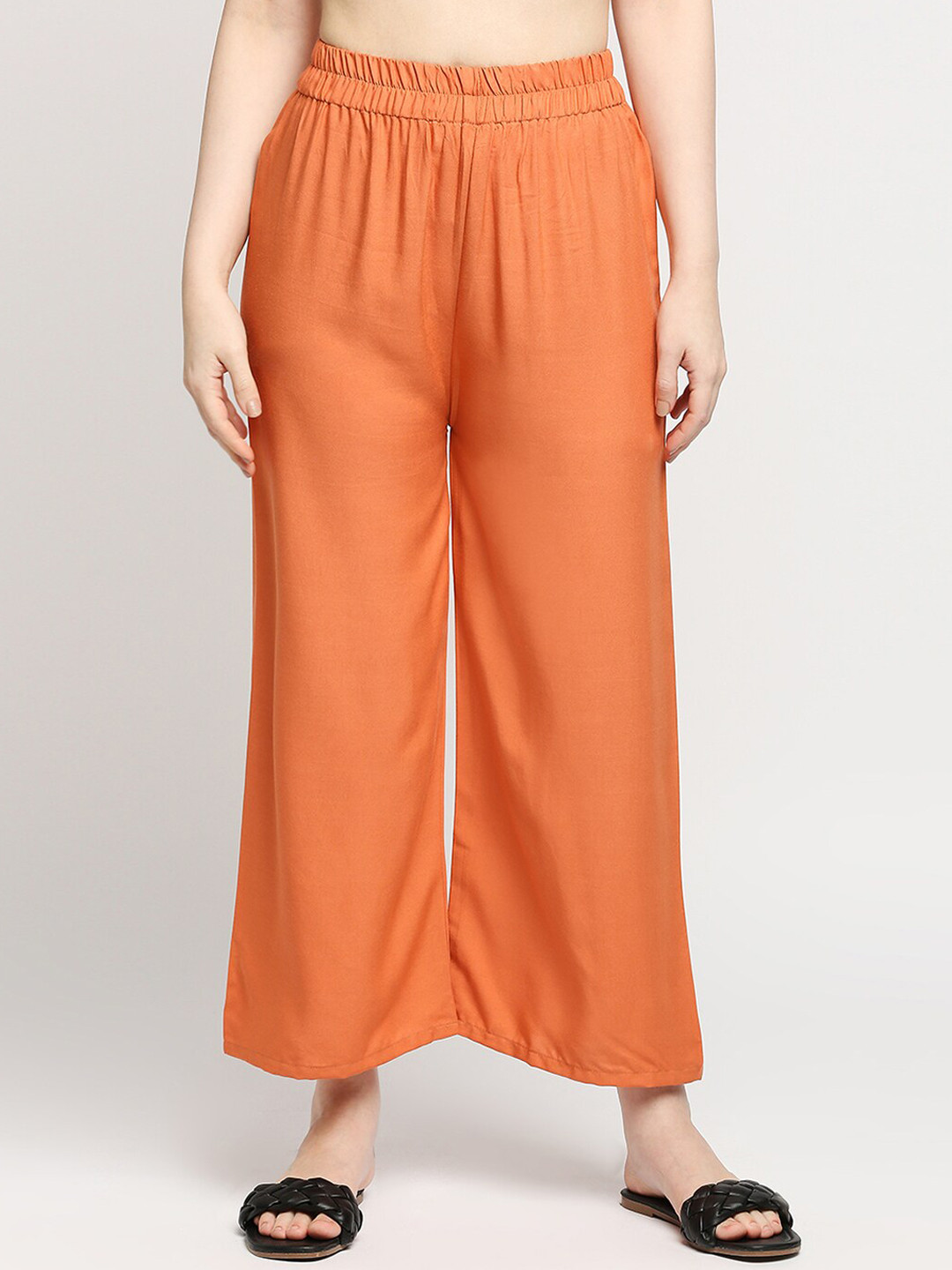 Buy ZRI Women Rust Smart Trousers - Trousers for Women 18008262 | Myntra