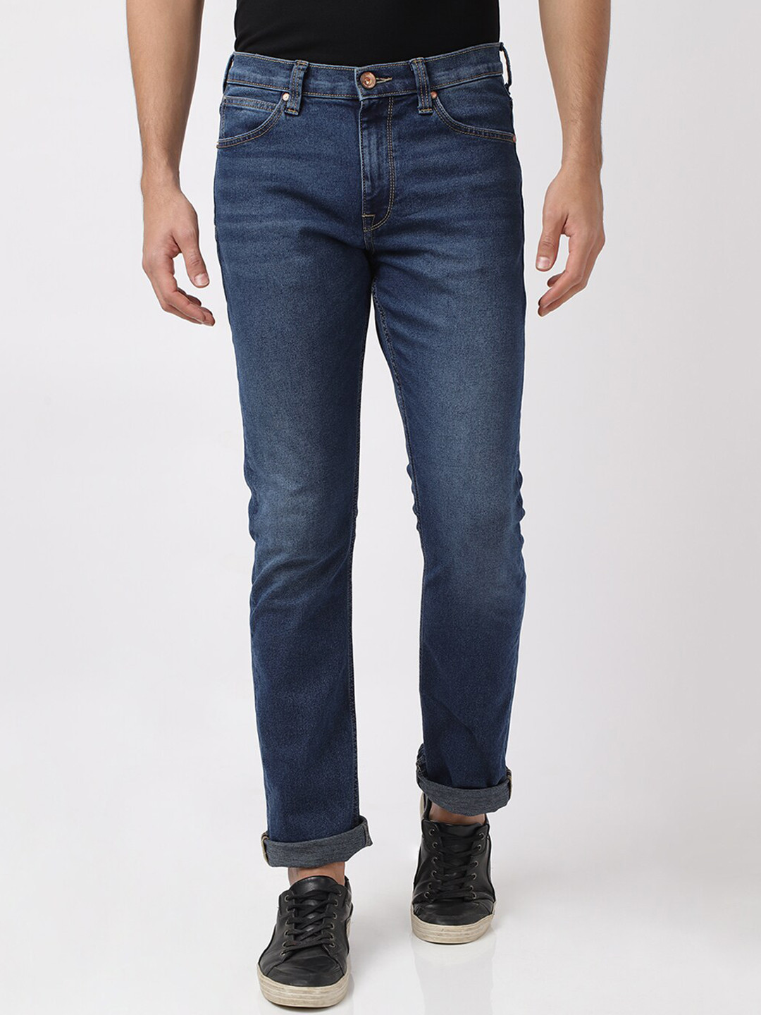 Buy Lee Men Blue Rodeo Straight Fit Light Fade Stretchable Jeans ...