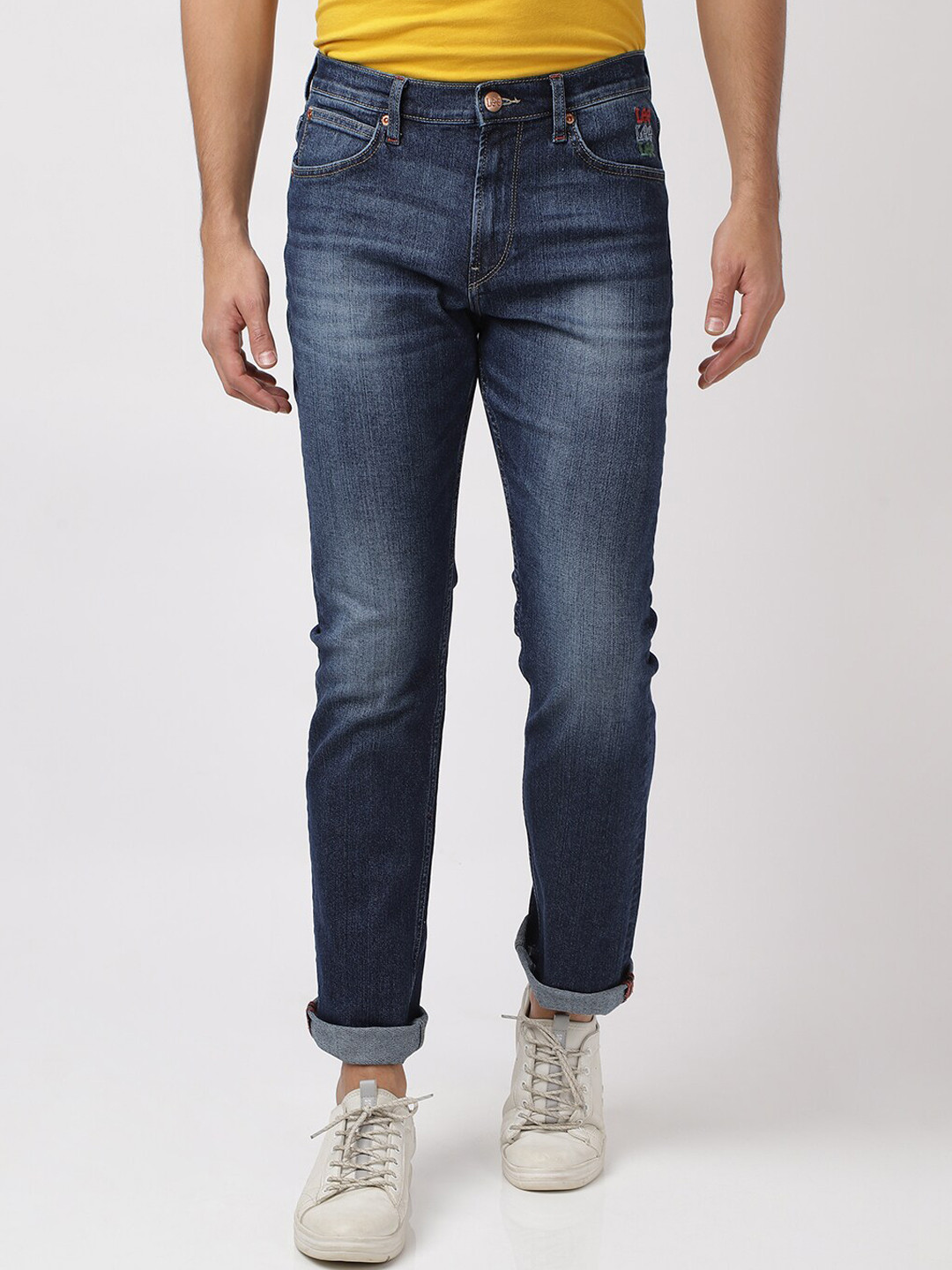 Buy Lee Men Blue Rodeo Straight Fit Light Fade Stretchable Jeans ...