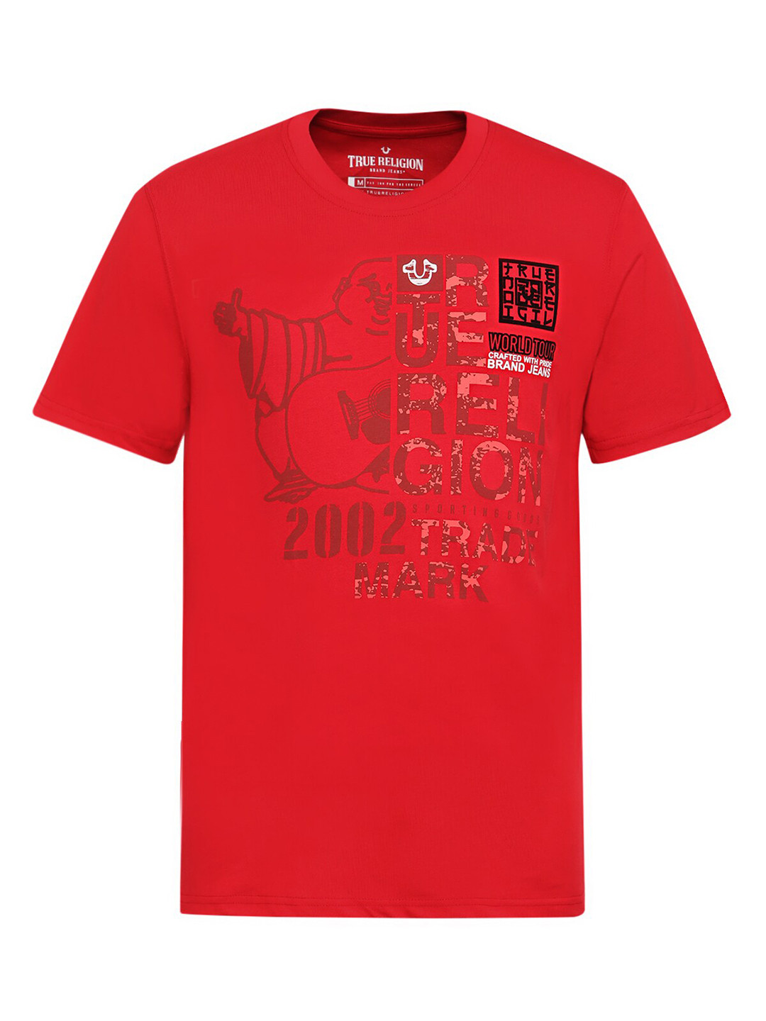 Buy True Religion Men Red Typography Printed T Shirt - Tshirts for Men ...