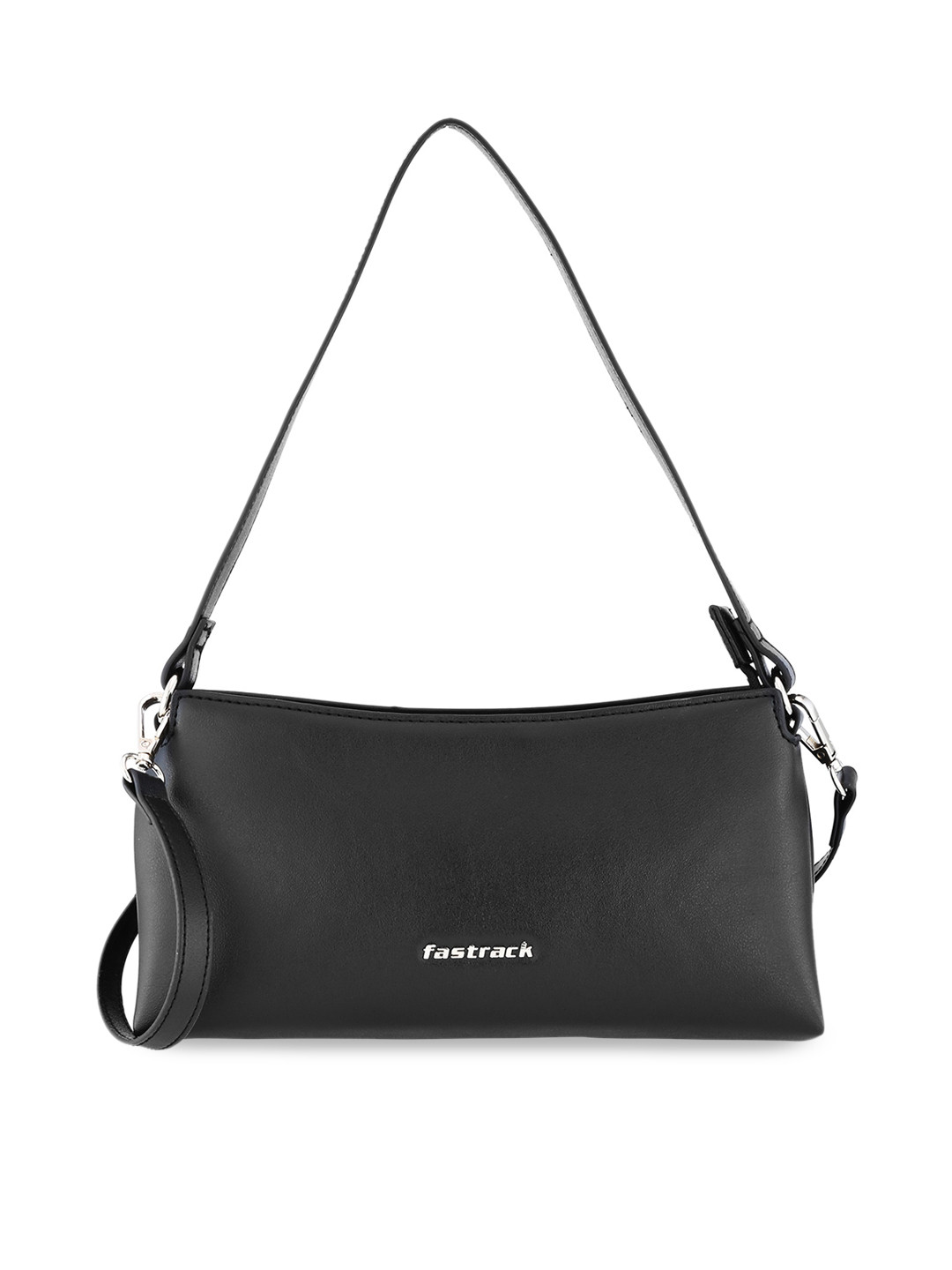 Buy Fastrack Black PU Structured Shoulder Bag - Handbags for Women ...