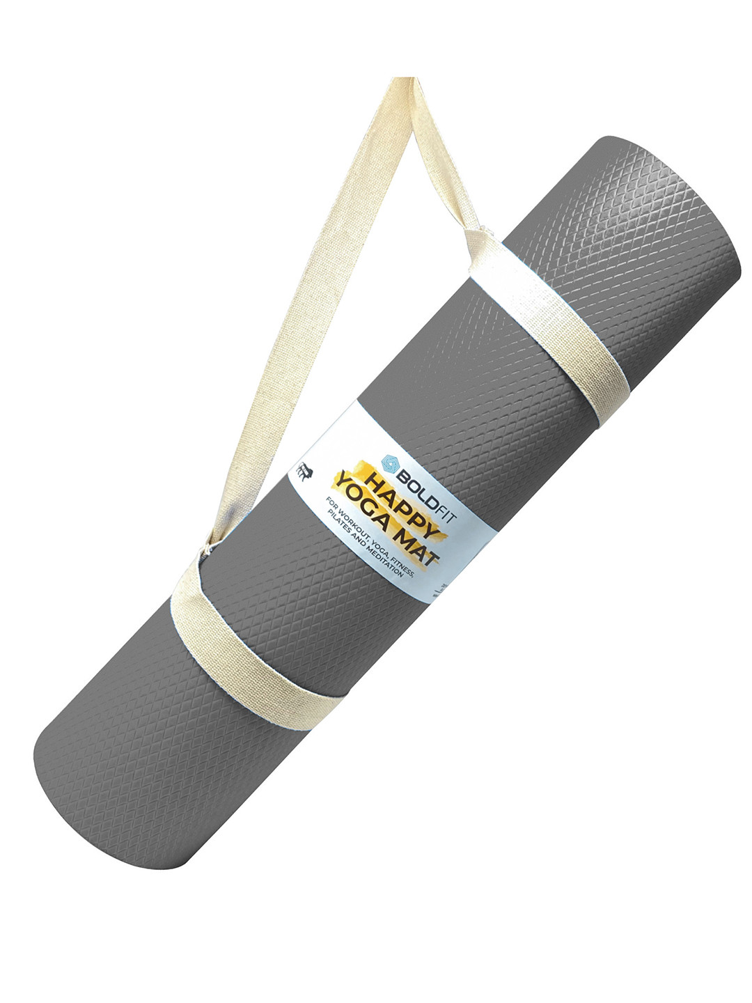 Buy BOLDFIT Unisex Grey Anti Tear Anti Slip Yoga Mat - Yoga Mats for ...
