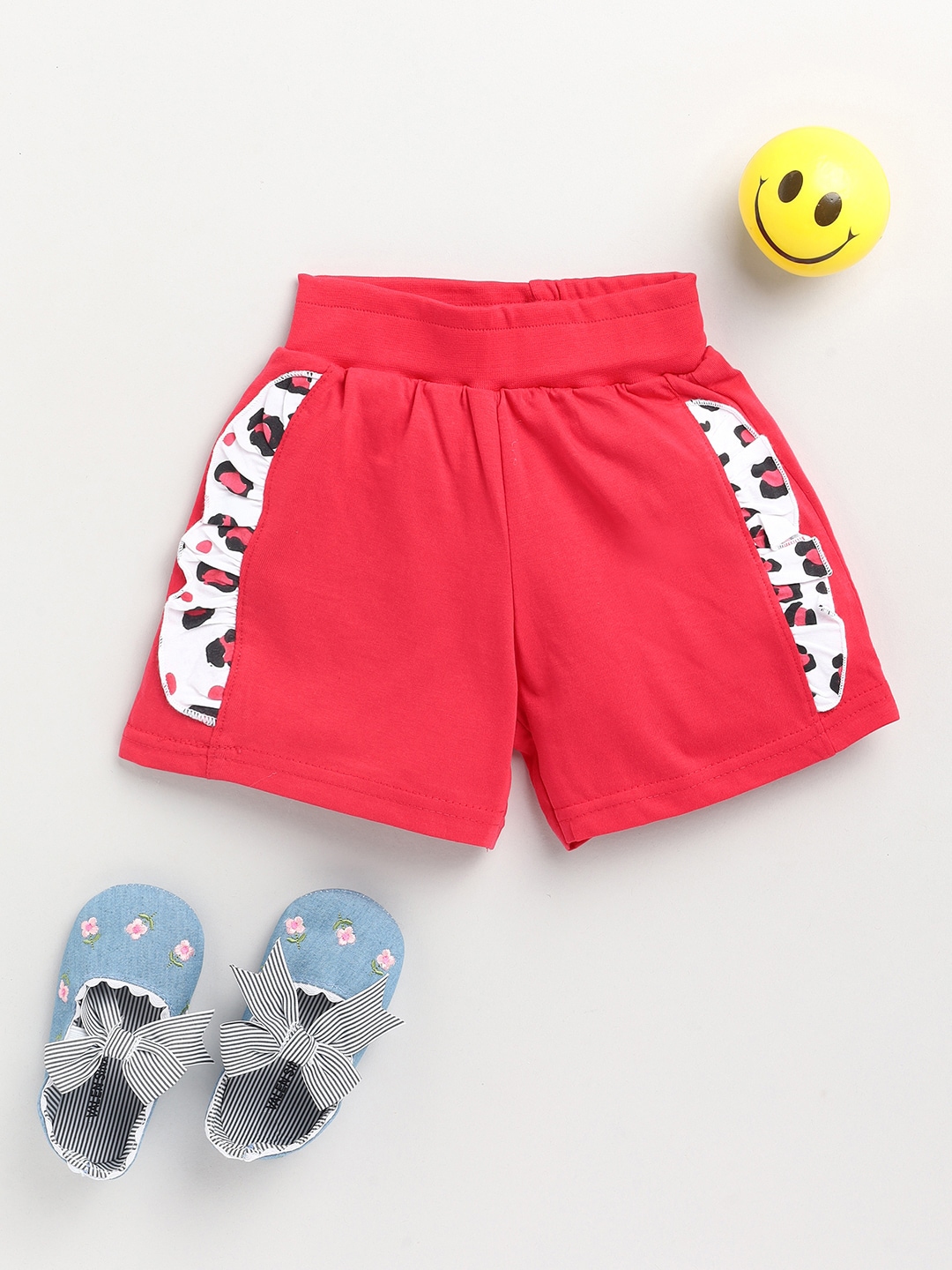 Buy Dear To Dad Girls Red Printed Low Rise Cotton Shorts Shorts For Girls 18028054 Myntra