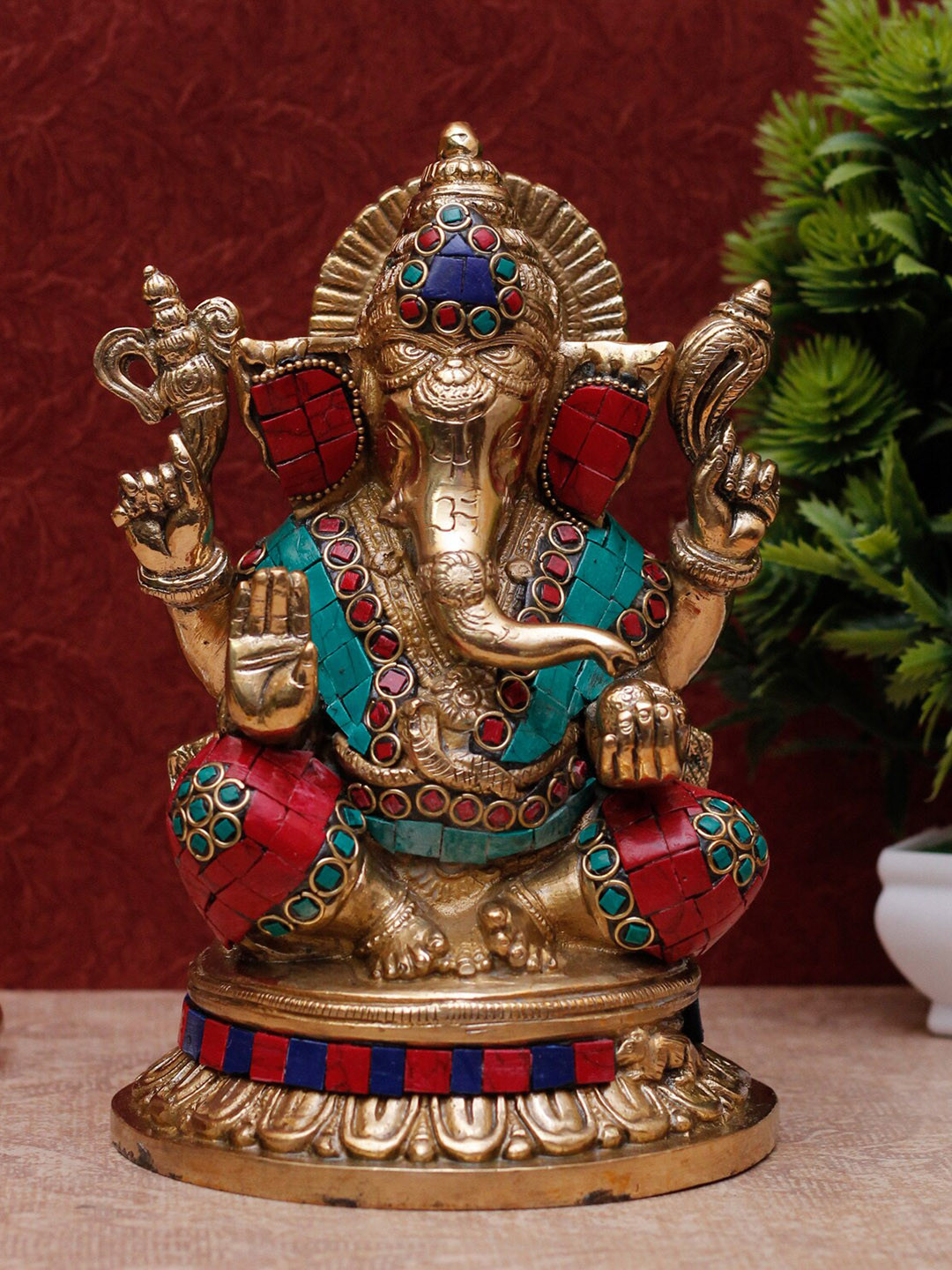 Buy StatueStudio Metallic Ganesha Idol Showpieces - Showpieces for ...