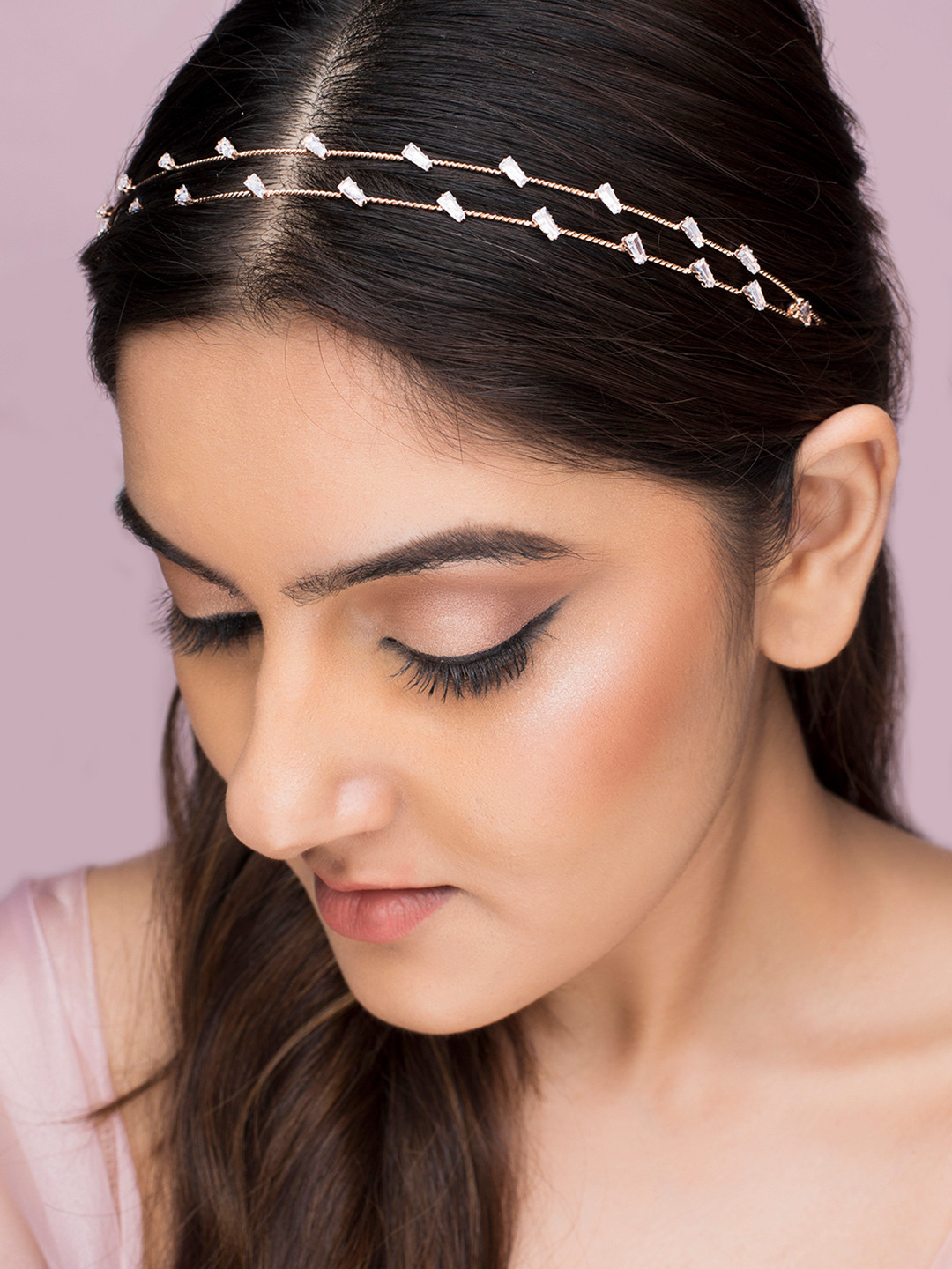 Buy Rubans Women Gold Toned Set Of 3 Embellished Gold Plated Hair ...