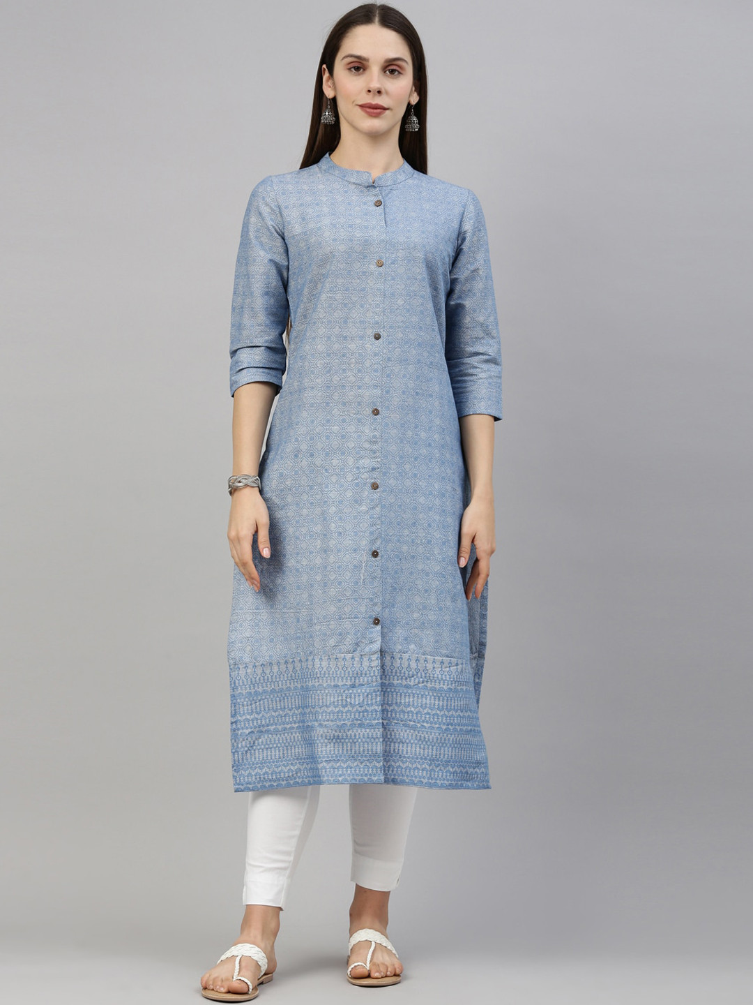 Buy Marcia Women Blue Checked Kurta - Kurtas for Women 18042002 | Myntra