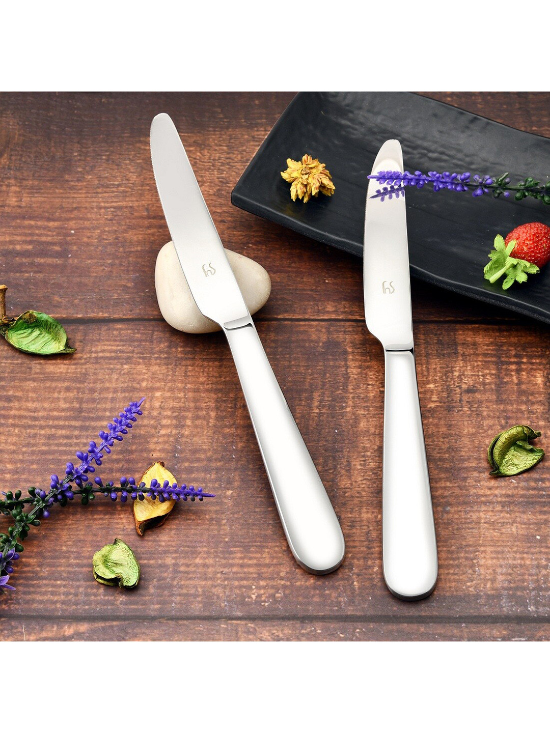 Buy FNS Victoria Set Of 2 Stainless Steel Mirror Finish Dinner Knife ...