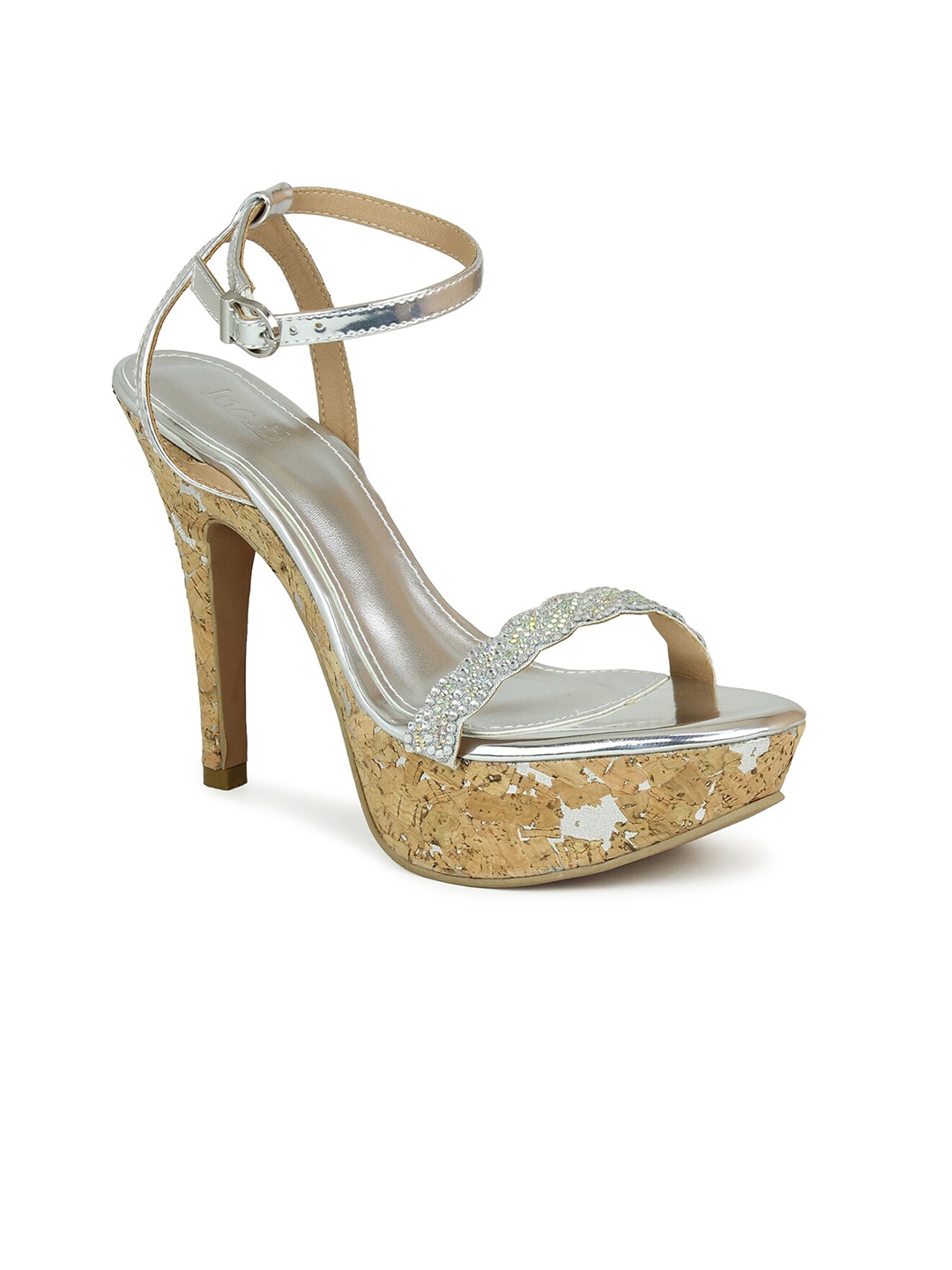 Buy Inc 5 Women Silver Toned Embellished Stiletto Heels For Women