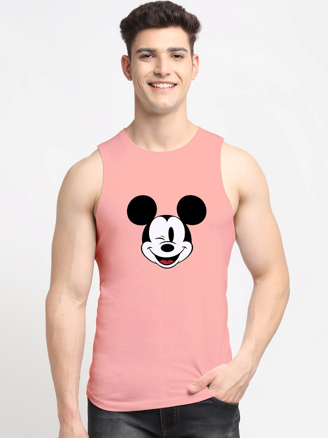 Buy Friskers Men Pink Printed Cotton Innerwear Vests Innerwear Vests For Men 18046682 Myntra