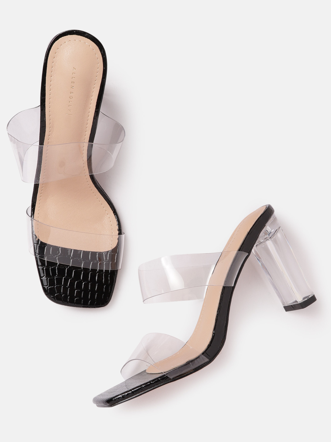 Buy Allen Solly Women Transparent Block Heels - Heels for Women ...